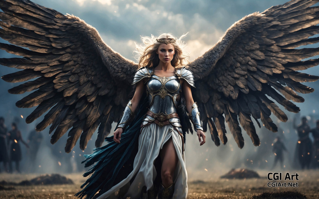 A Valkyrie On The Battlefield – CGI Art